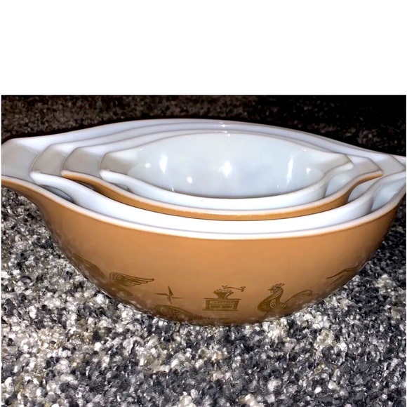 Pyrex | Kitchen | Set Of 4 Vintage Nesting Pyrex Early Americana ...